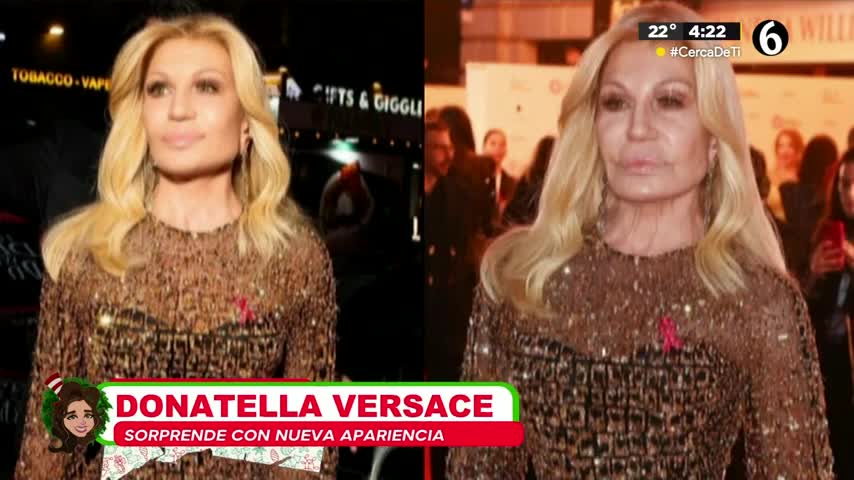 Donatella Versace sorprende con nueva apariencia