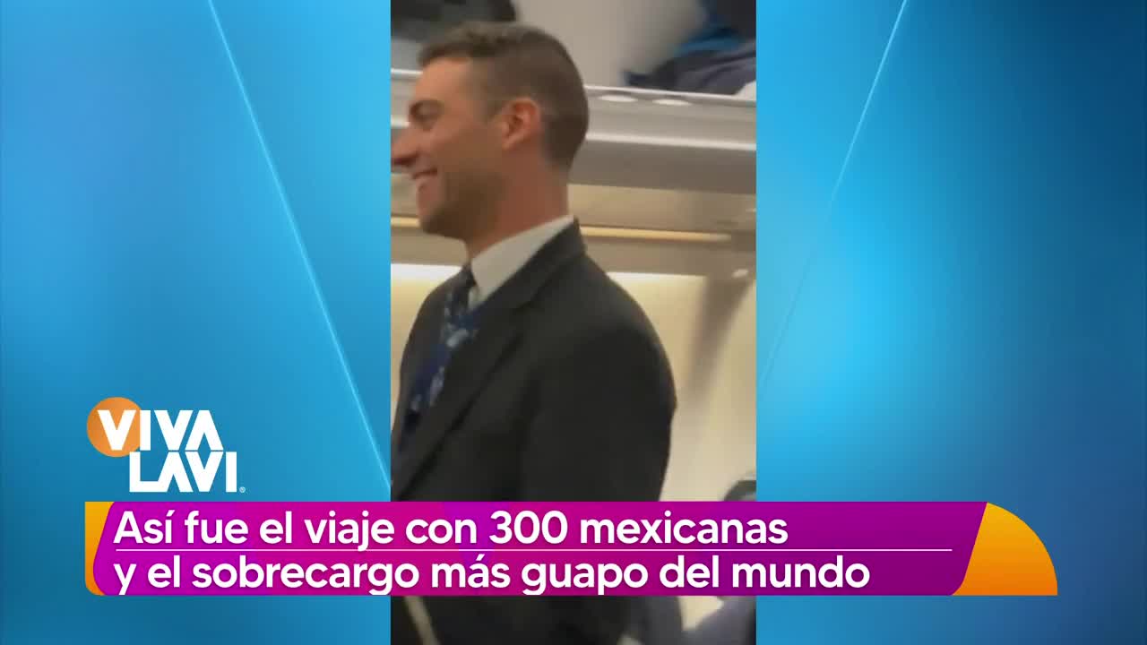 Sobrecargo se hace viral por viajar con 300 mexicanas y ser halagado