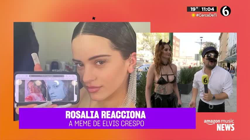 Rosalía reacciona al meme de Elvis Crespo